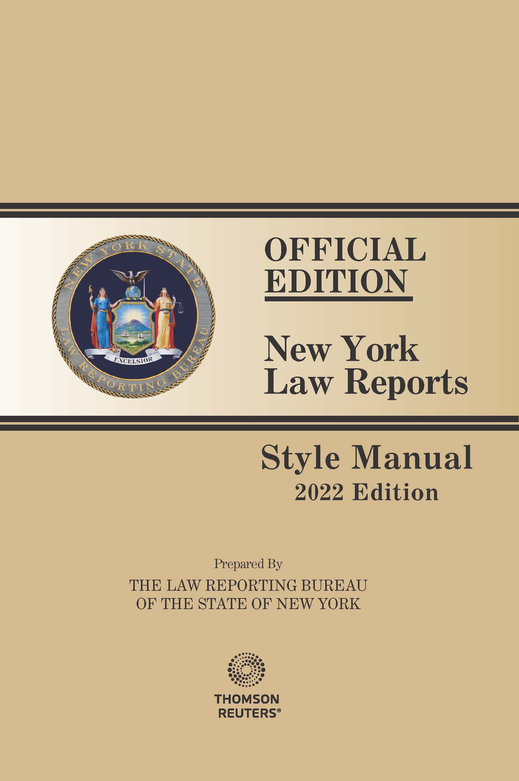 The Style Manual used by the New York State Law Reporting Bureau
